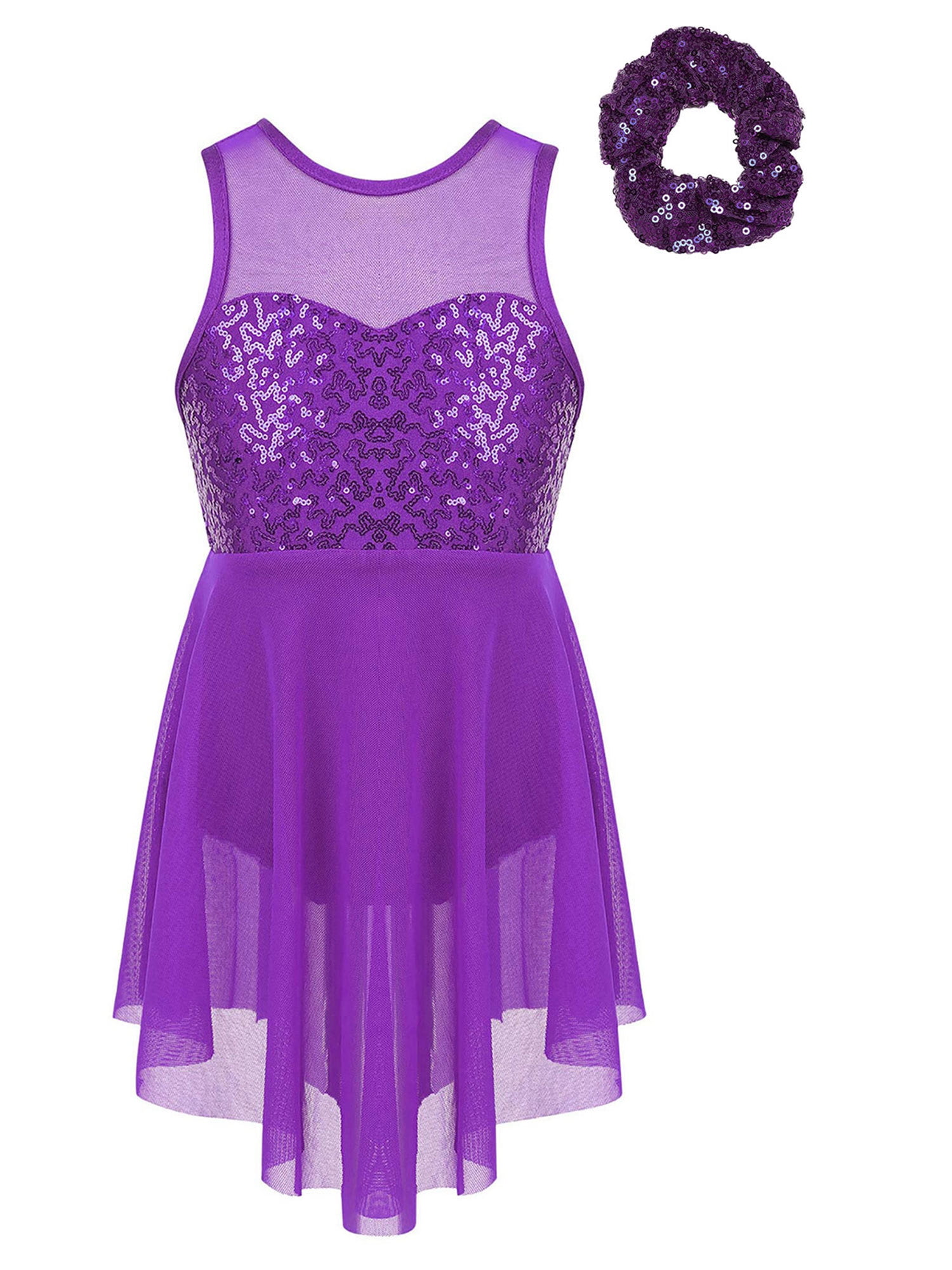 Hansber Lyrical Dance Costume for Girl Ballet Leotard Sequin Dance ...