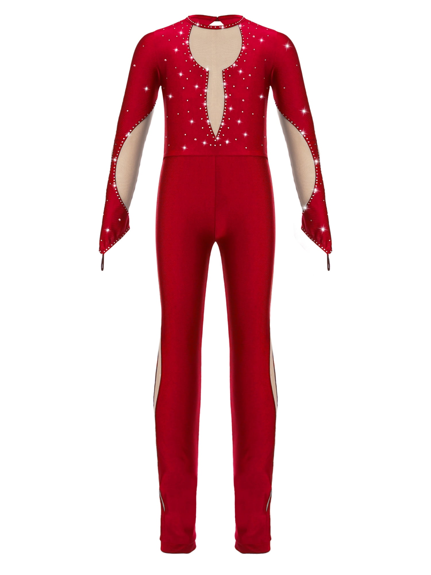 Hansber Toddler Girls Full Body Gymnastics Unitards Skating Jumpsuit ...