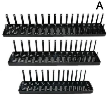 CASOMAN 1/4-inch Magnetic Socket Organizer, Holds 26 Metric Sockets ...