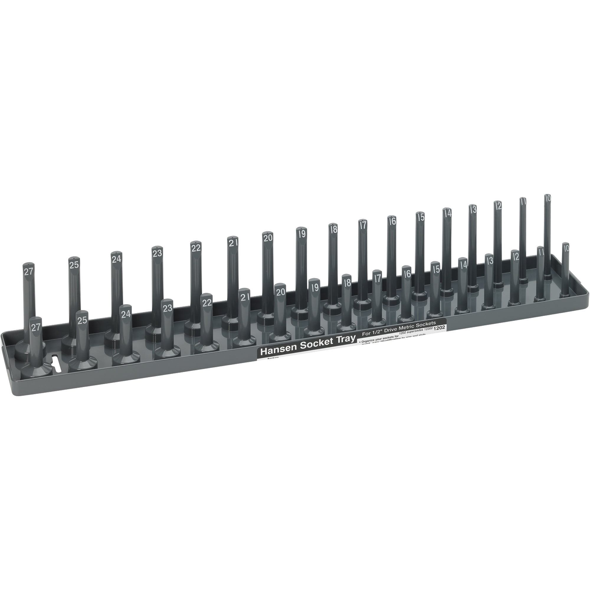 Hansen Global Regular and Deep Socket Tray, 1/2in. Metric - Walmart.com