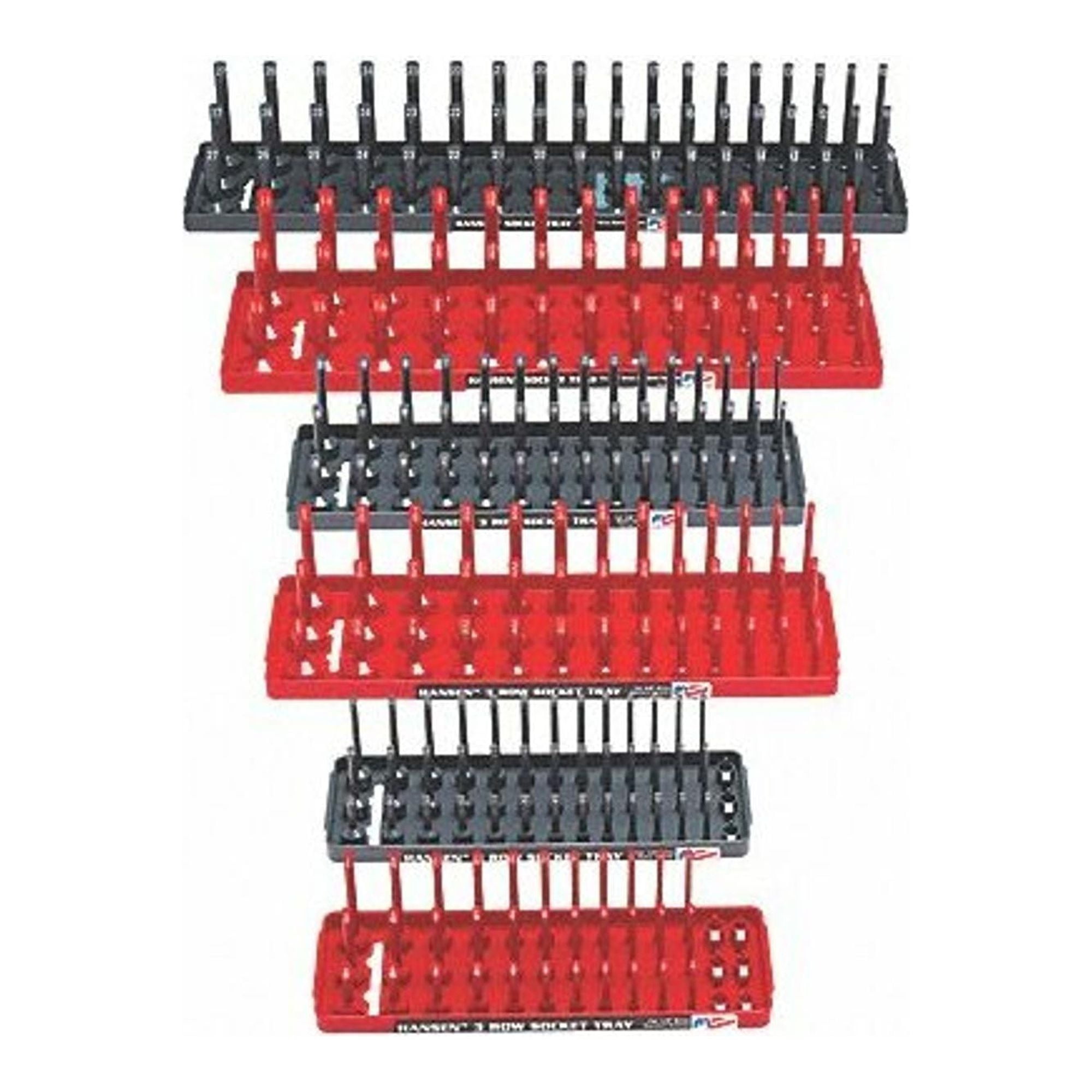 Hansen Socket Tray Set,Gray/Red,Plastic 92013 - Walmart.com