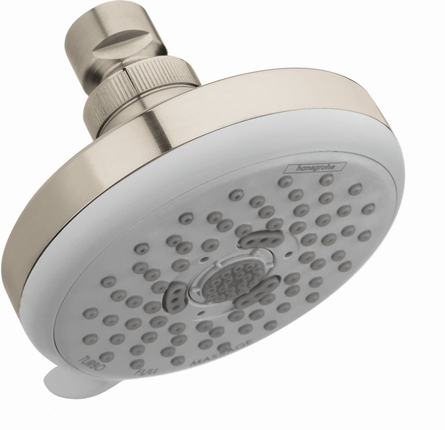 Hansgrohe Croma 100 Showerhead E 3-Jet, 2.5 GPM in Brushed Nickel ...