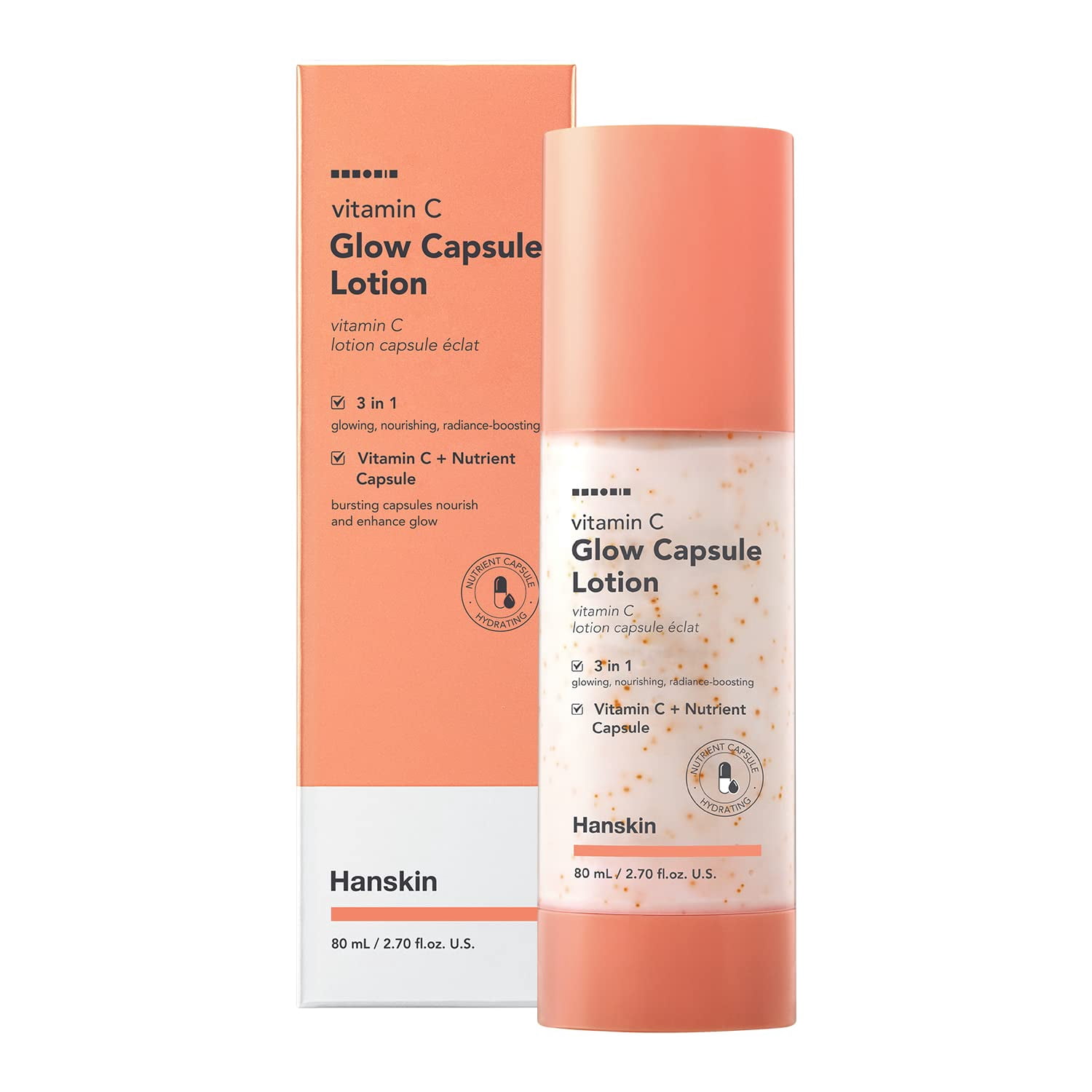 Hanskin Vitamin C Glow Capsule Face Moisturizer, Boost Radiance and ...