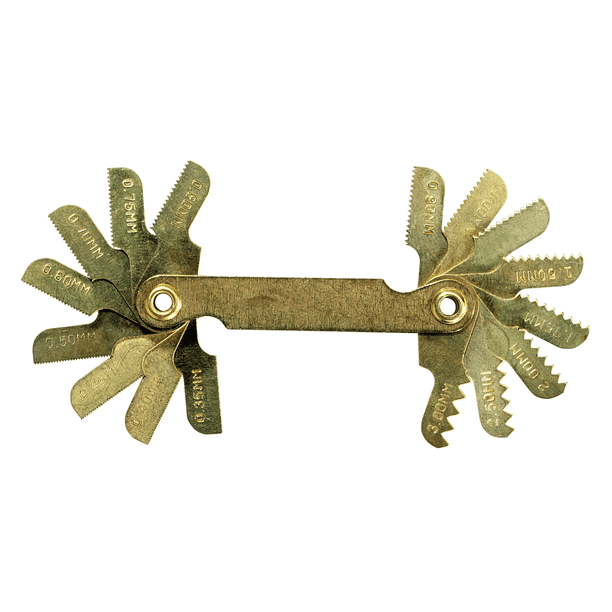 Hanson 16 LEAF METRIC THREAD PITCH GAUGE - Walmart Business Supplies