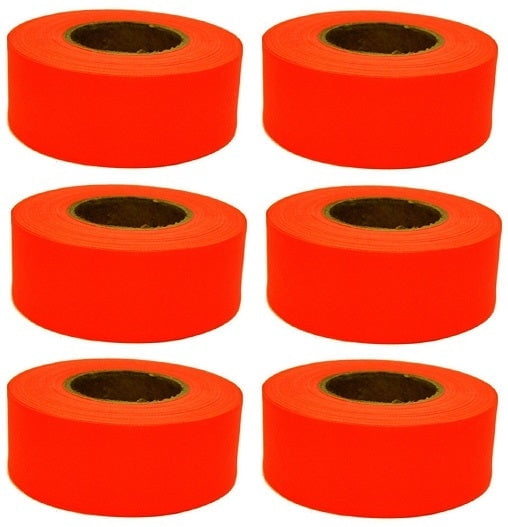 Hanson 17022 1-3/16" x 300' ft Bright Orange Vinyl Flagging Ribbon ...