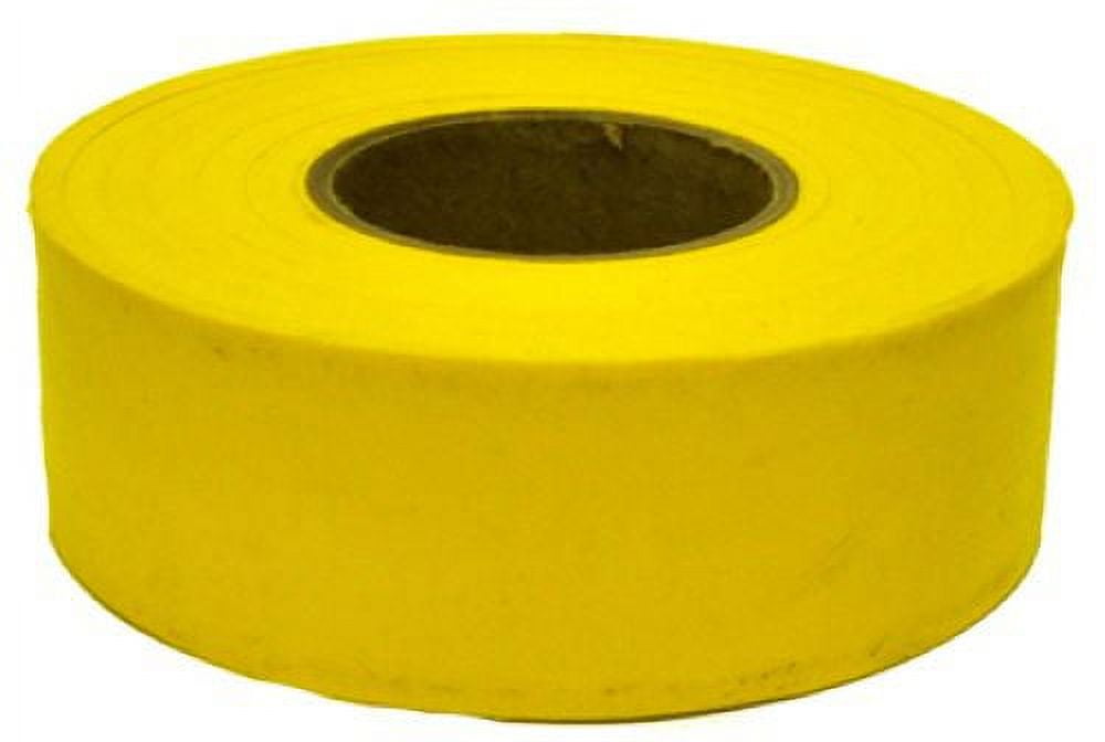Hanson 17024 1-3/16" x 300' ft Bright Yellow Vinyl Flagging Ribbon Marking Tape - Quantity of 24 ...