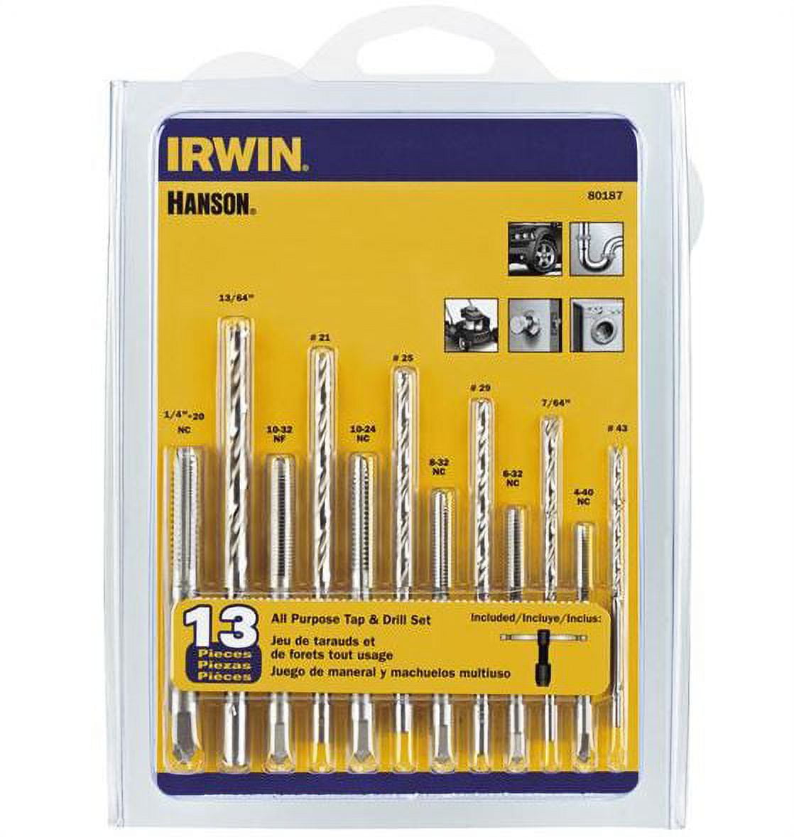 Hanson 80187 All Purpose Drill And Tap Set, Each - Walmart.com