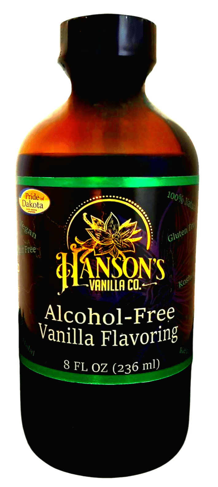 Hanson's Vanilla Co. - Alcohol-Free Vanilla Flavoring - 8 oz (Gluten ...