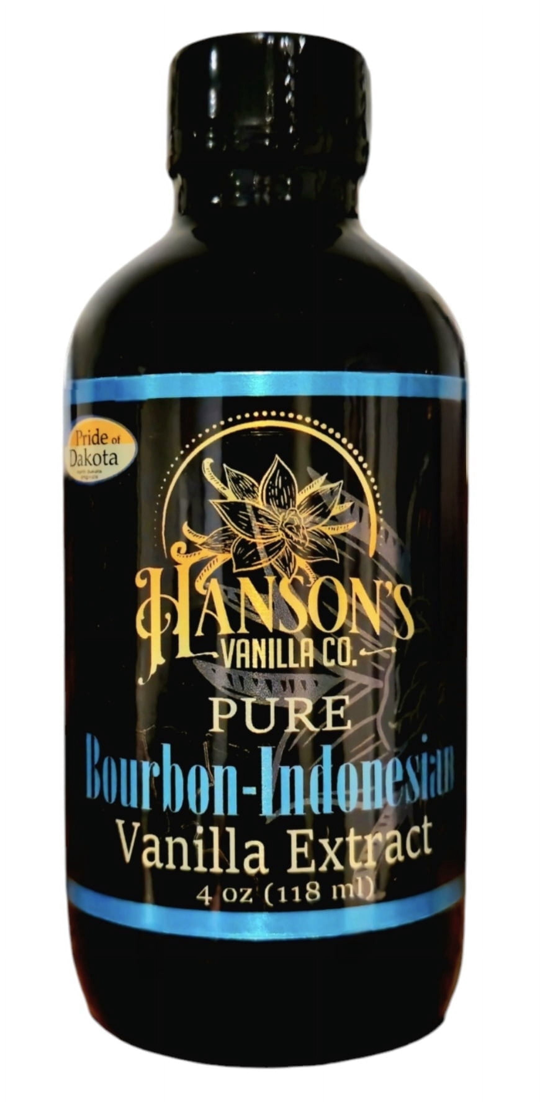 Hanson's Vanilla Co. - Pure Bourbon-Indonesian Vanilla Extract - 4 Fl ...