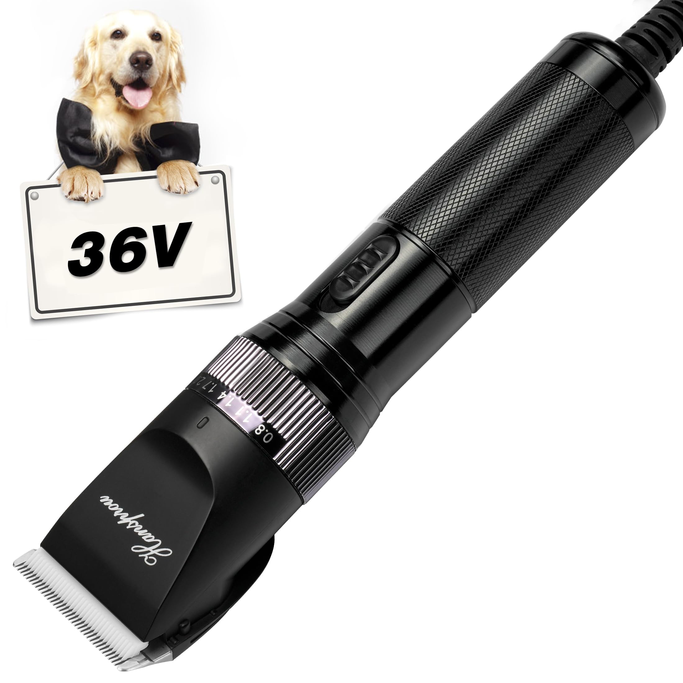 Hansprou Dog Grooming Clippers,Upgraded IRF13 36V Heavy Duty Dog ...