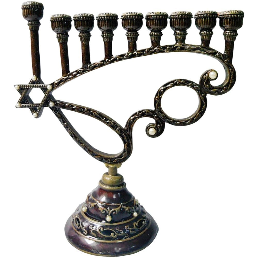 Hanukkah 9 Branch Menorahs Israeli Candlestick Jewish Candlestick ...