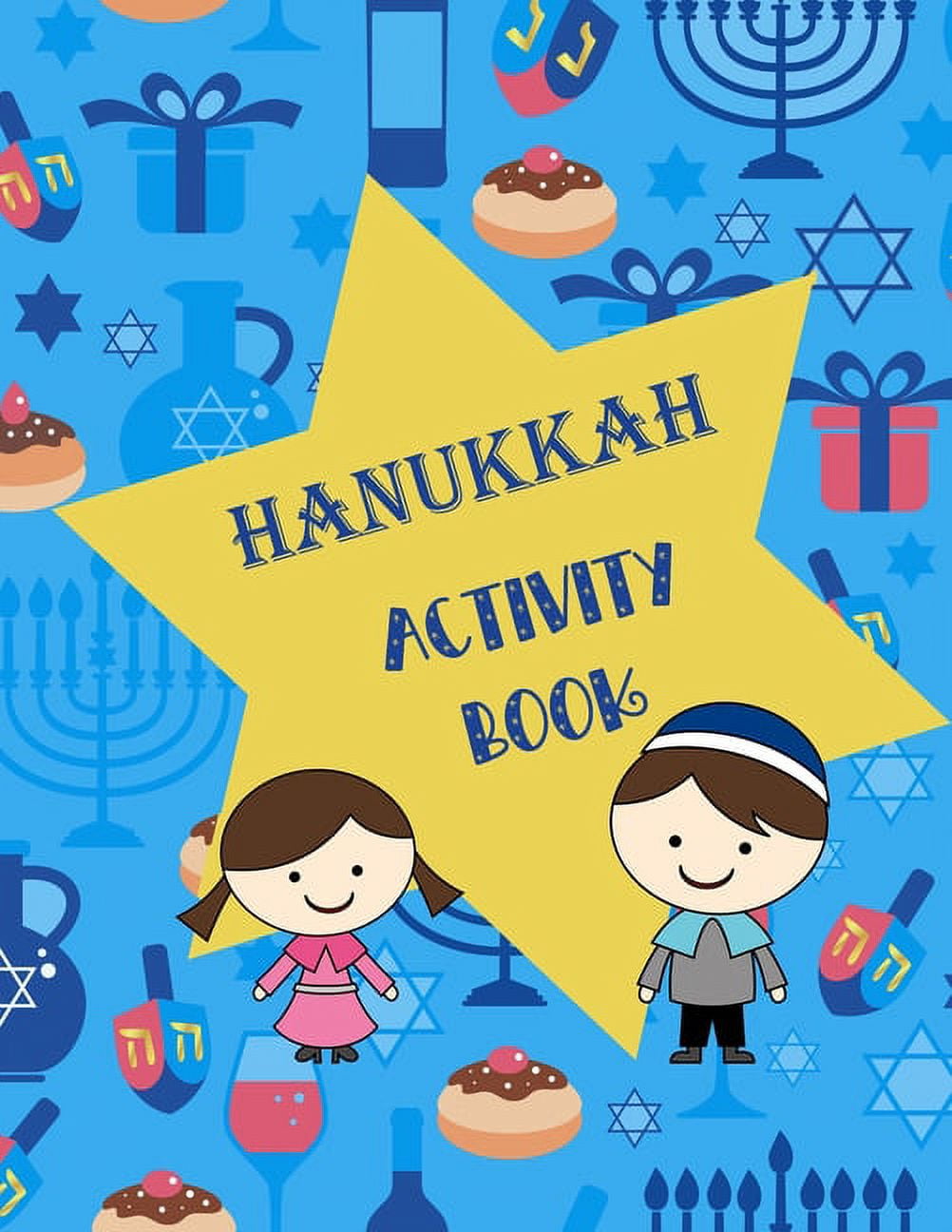 Hanukkah Activity Book: Coloring Pages, Mazes, Word Search, Word ...