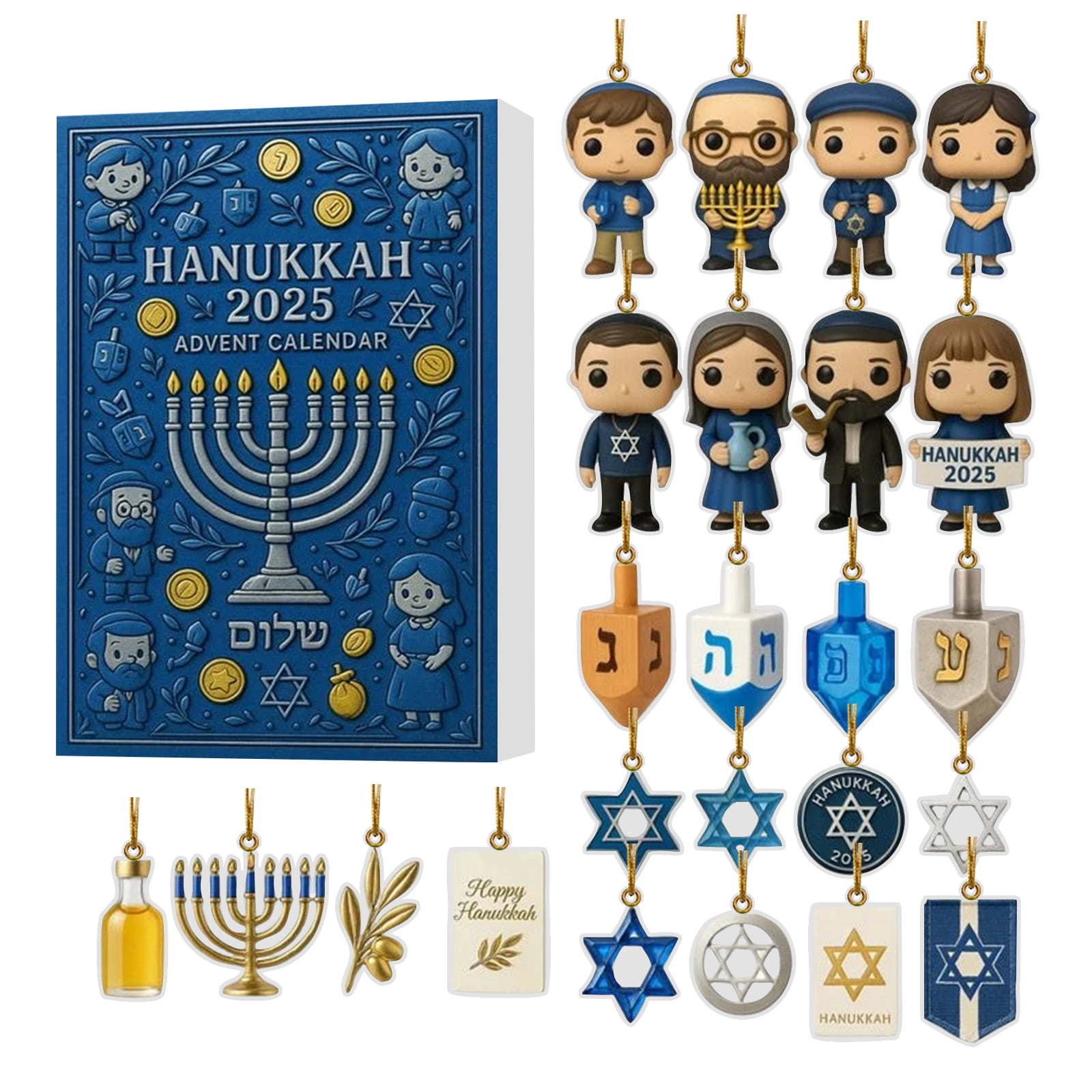 Hanukkah Advent Calendar 2025, 24-Day Christmas Countdown Calendar ...
