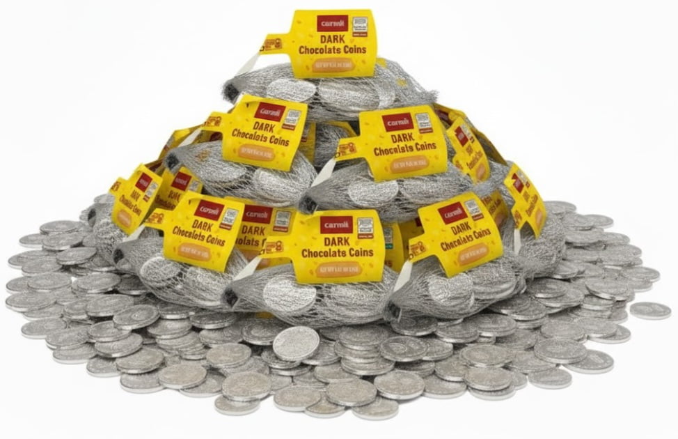 Hanukkah Chocolate Gelt Coins, Dark Chocolate Coins, 24 Sharing Mesh ...
