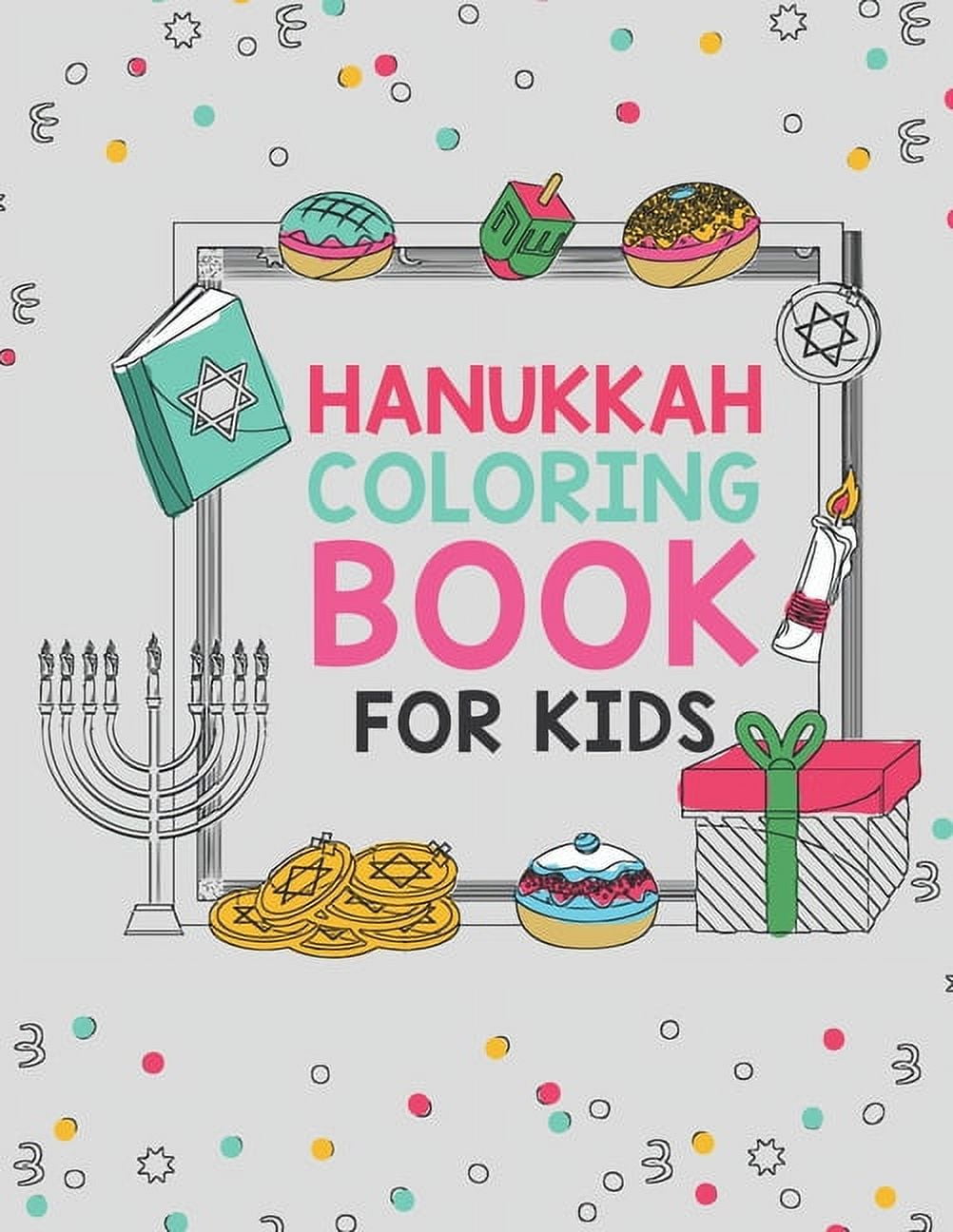 Hanukkah Coloring Book For Kids: Large 25 Designs Best For Young ...