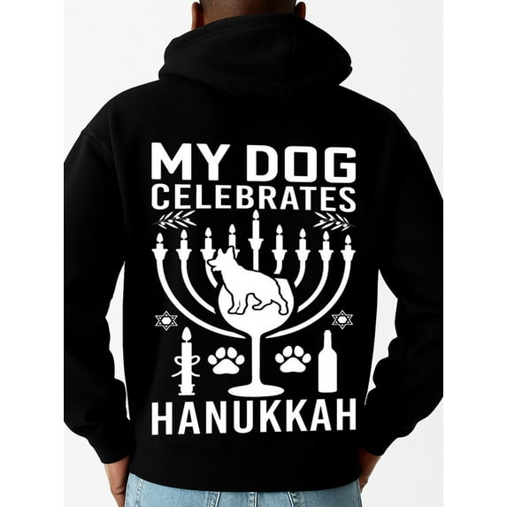 Hanukkah Dog funny hoodies Hanukkah for men funny hoodies black ...