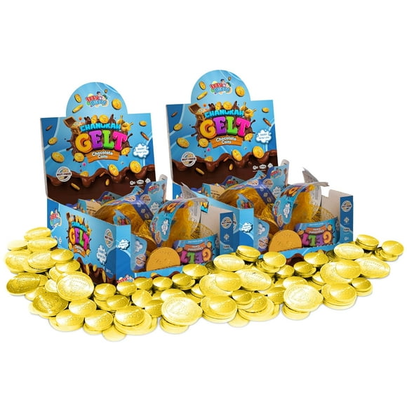 Hanukkah Chocolate Coins Including Kosher Gold and Milk Options