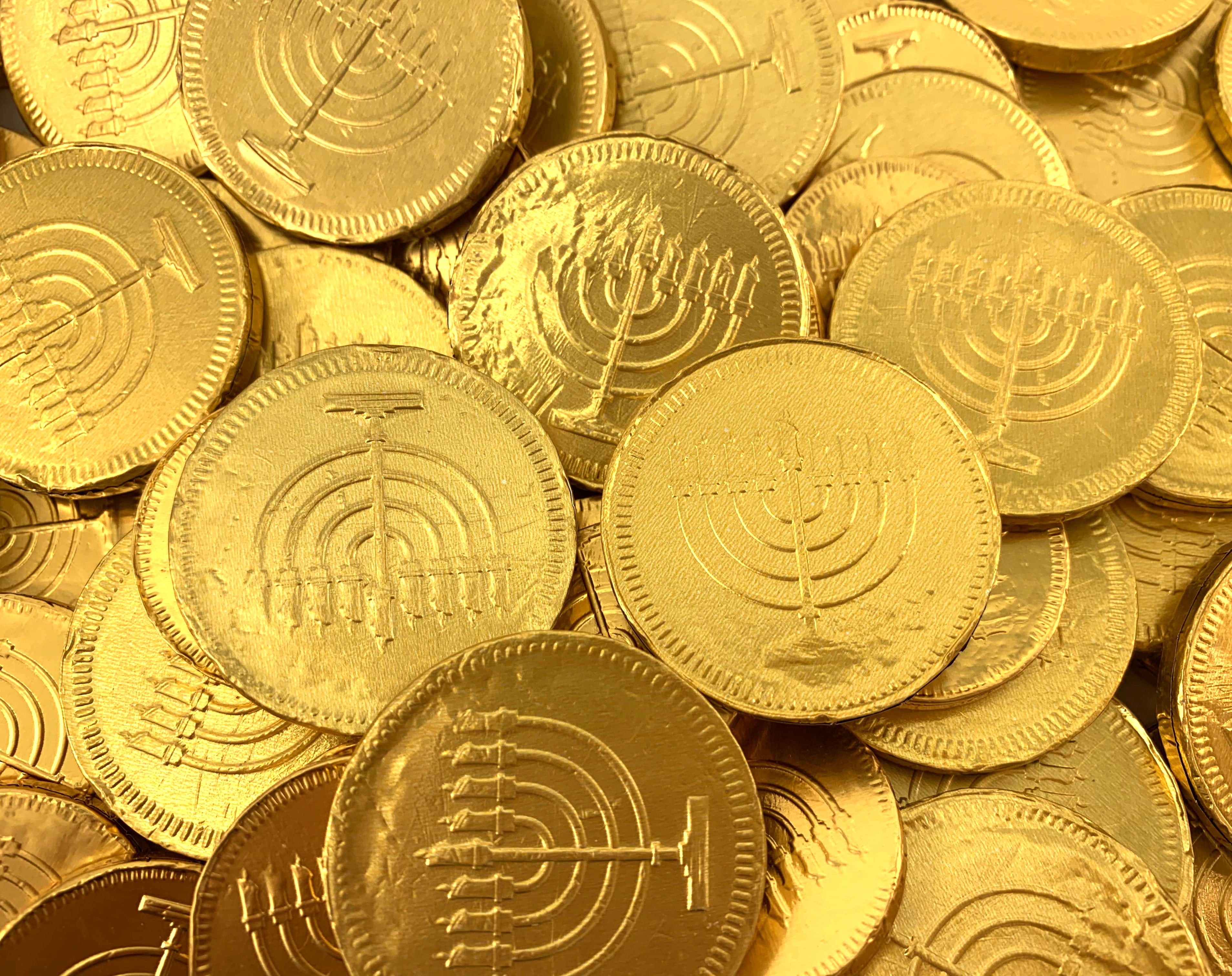 Gerrit's Chanukah Gelt Gold Wrap, Belgian Milk Chocolate Coins Candy ...