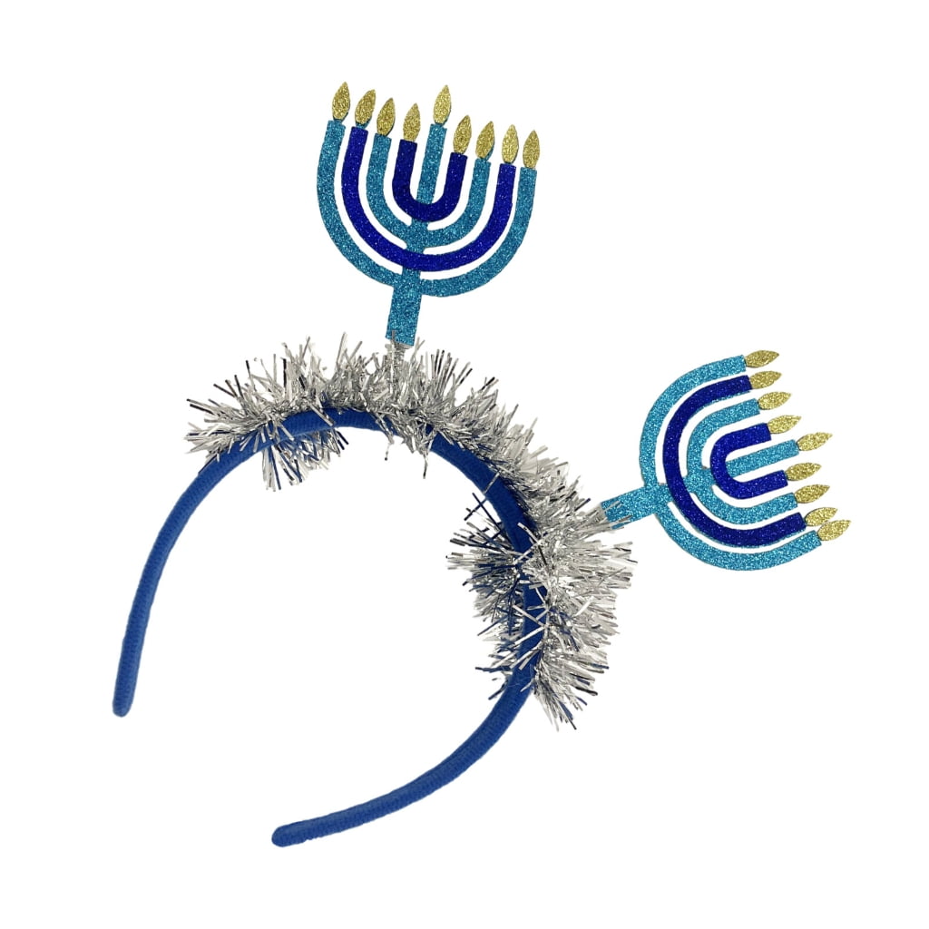 Hanukkah Headband Blue Menorah Hair Accessories Chanukah Decorations ...