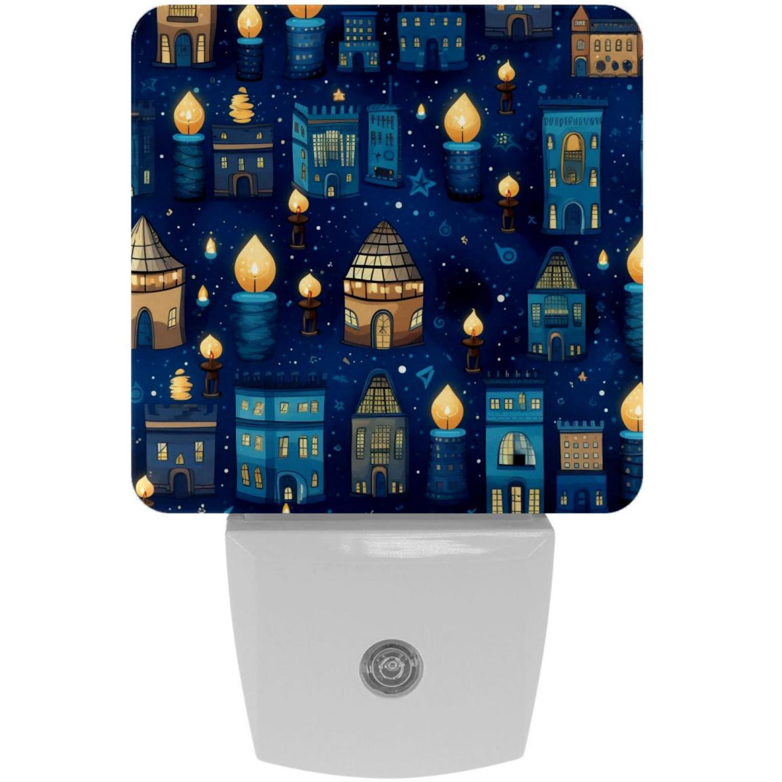 Hanukkah LED Square Night Lights - Energy Efficient and Stylish Bedroom ...