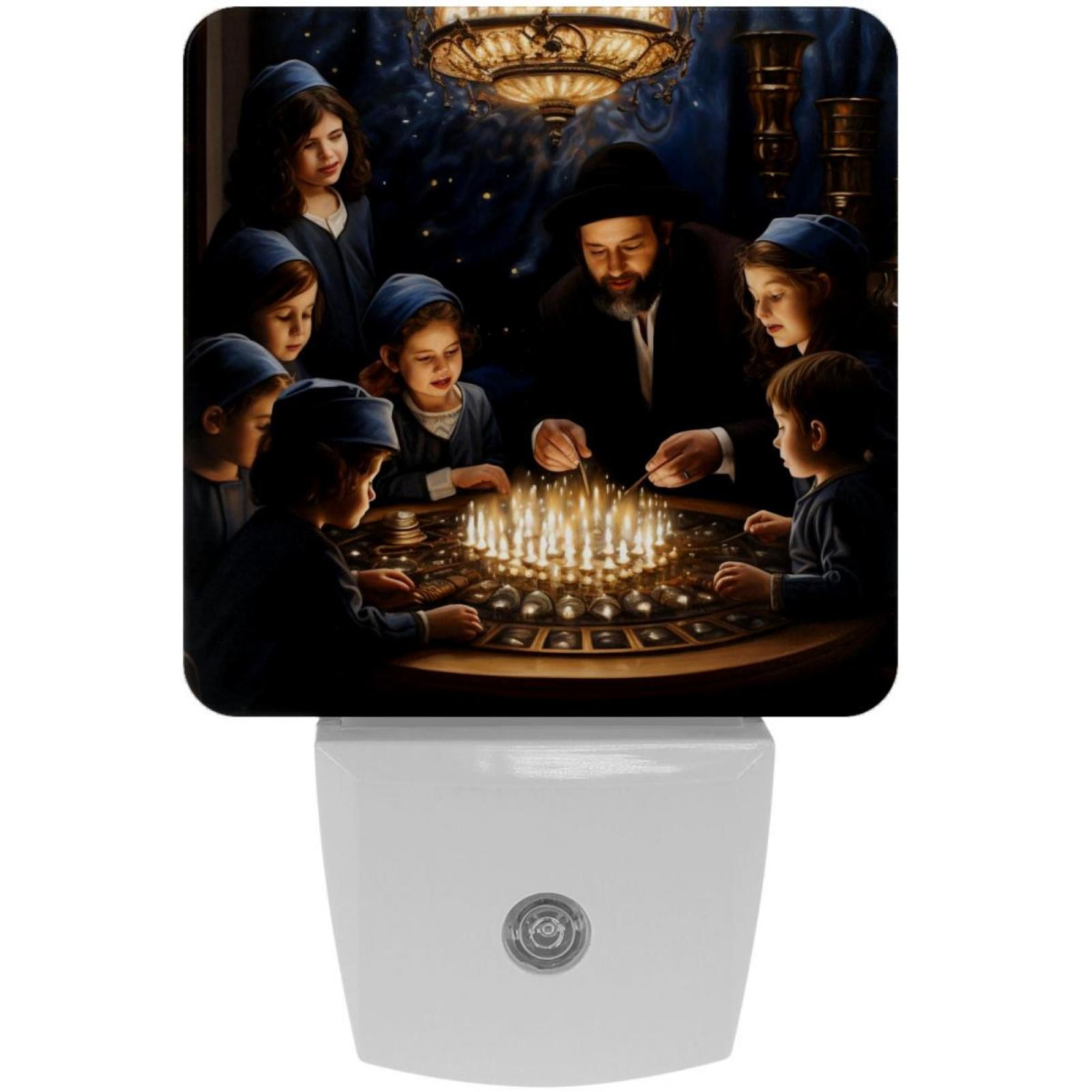 Hanukkah LED Square Night Lights - Energy Efficient and Stylish Bedroom ...