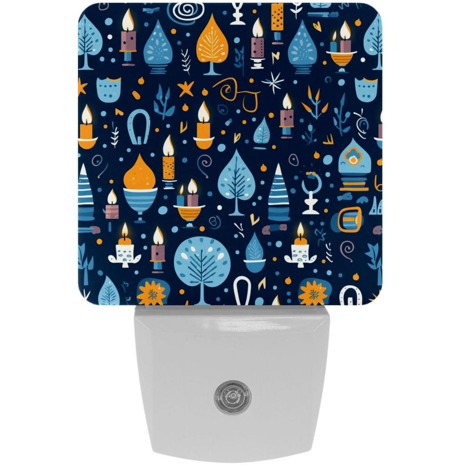 Hanukkah LED Square Night Lights - Modern Design, Energy Efficient ...