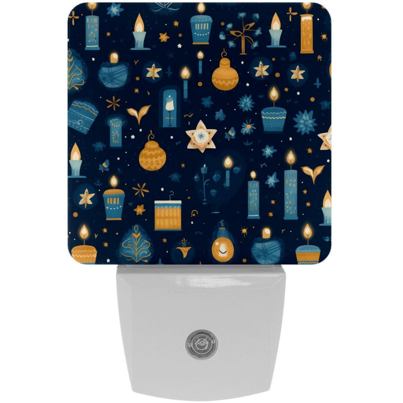 Hanukkah LED Square Night Lights - Modern Design, Energy Efficient ...