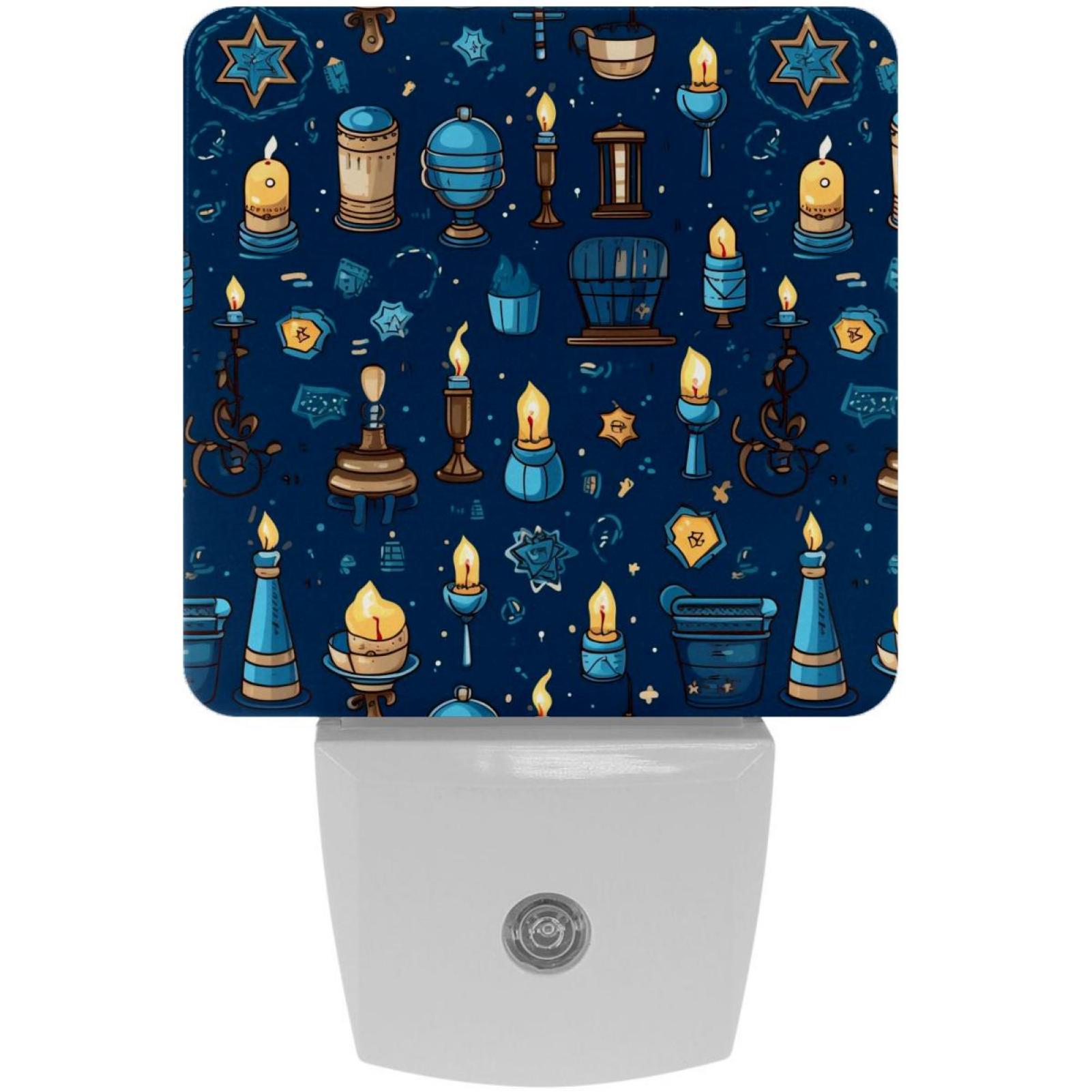 Hanukkah LED Square Night Lights - Portable and Stylish for Bedroom and ...