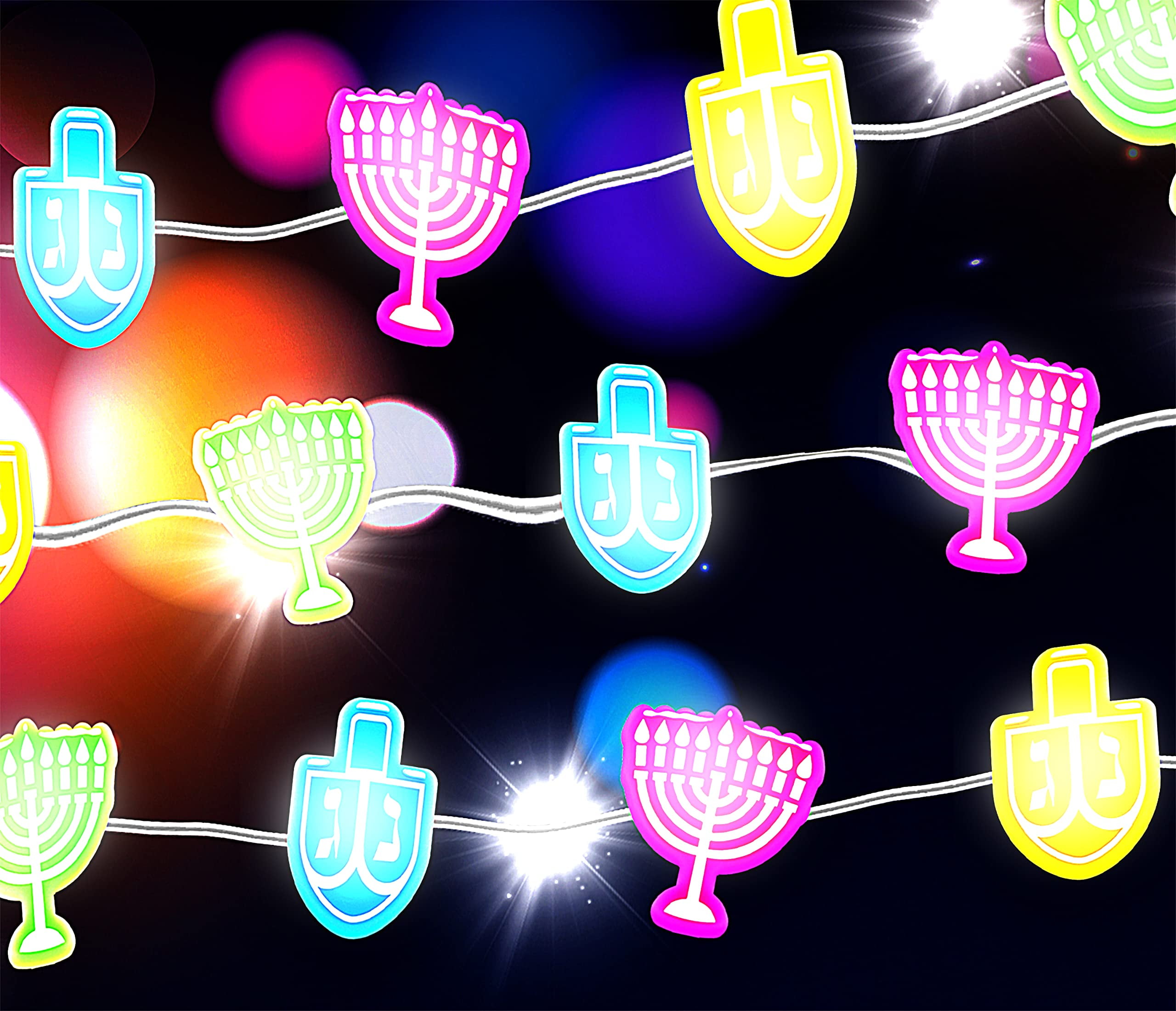 Hanukkah Lights Decorations - Mini Chanukah LED String Lights Indoor ...