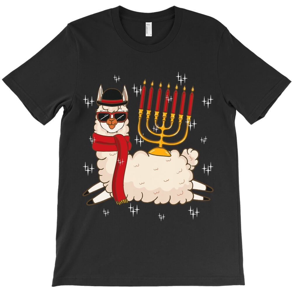 Hanukkah Llama Menorah Funny Festival Of Lights Chanukah Jewish ...