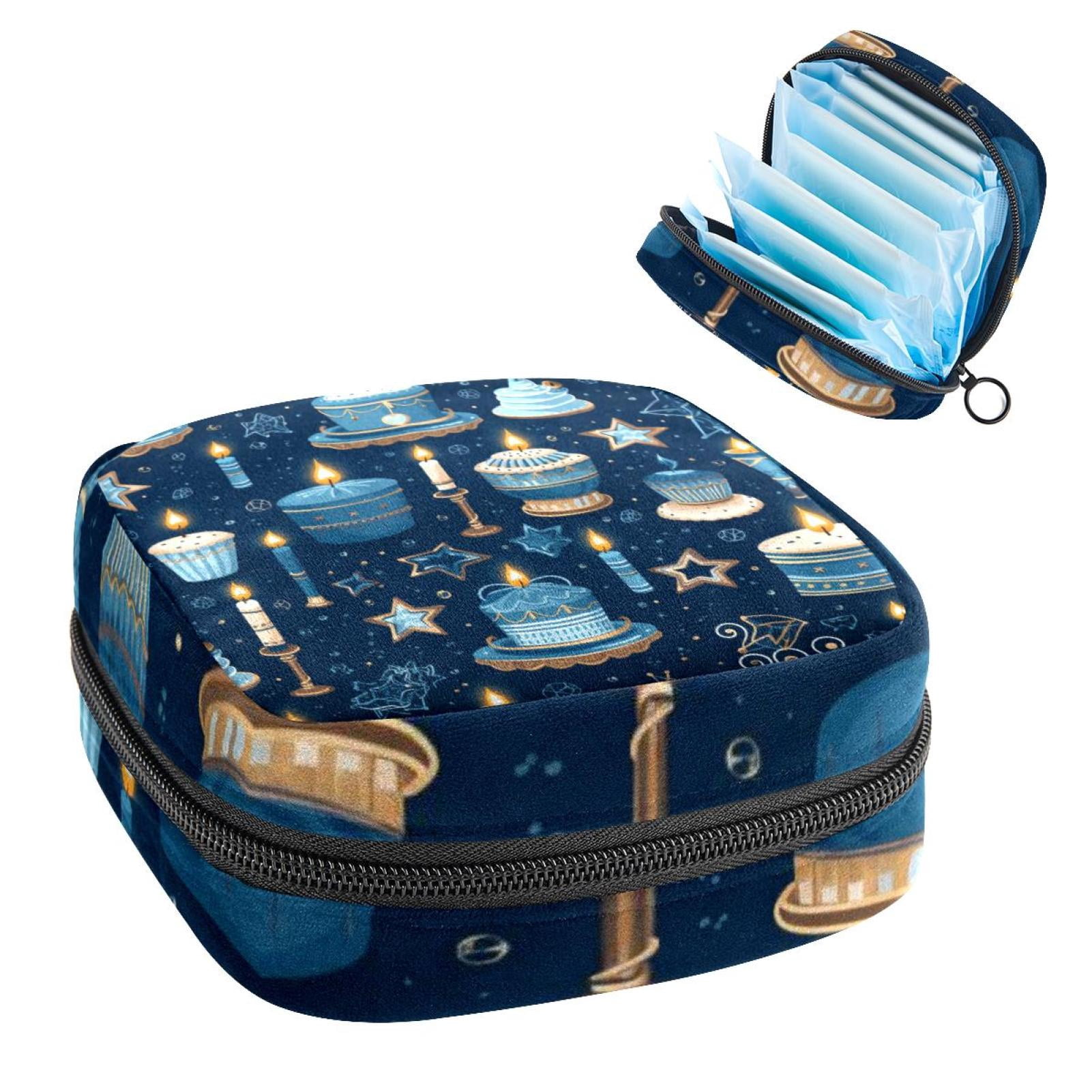 Hanukkah Pad Bag Storage Organizer Pouch for Menstrual Hygiene Products ...