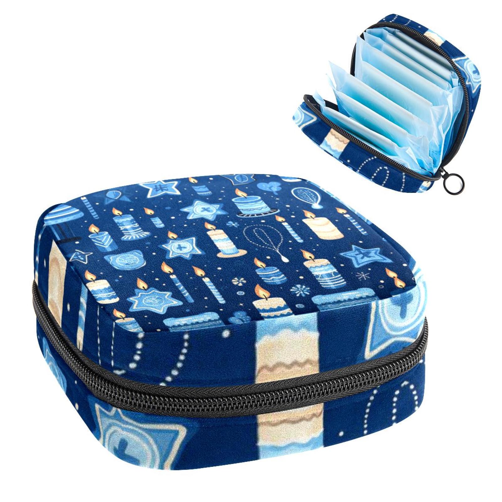 Hanukkah Pad Bag Storage Organizer Pouch for Menstrual Hygiene Products ...