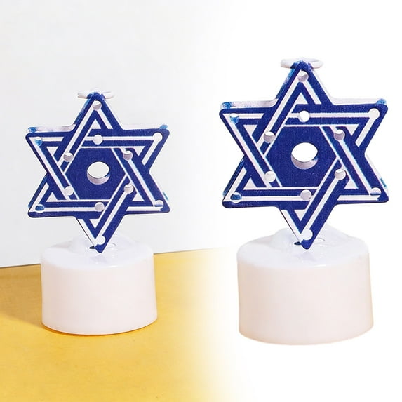 Hanukkah Tea Lights Candles Battery Operated LED Flameless Tealight ...