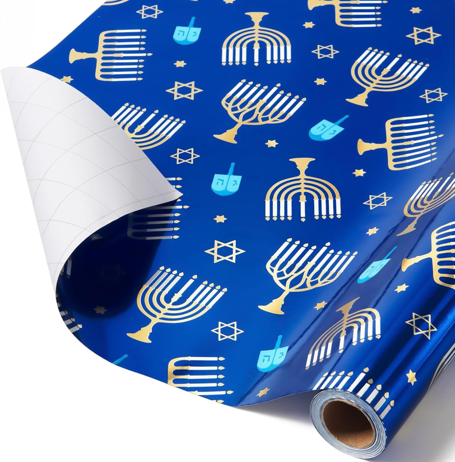 Hanukkah Wrapping Paper - 1 Roll 17” x 33 ft Happy Hanukkah Gift ...