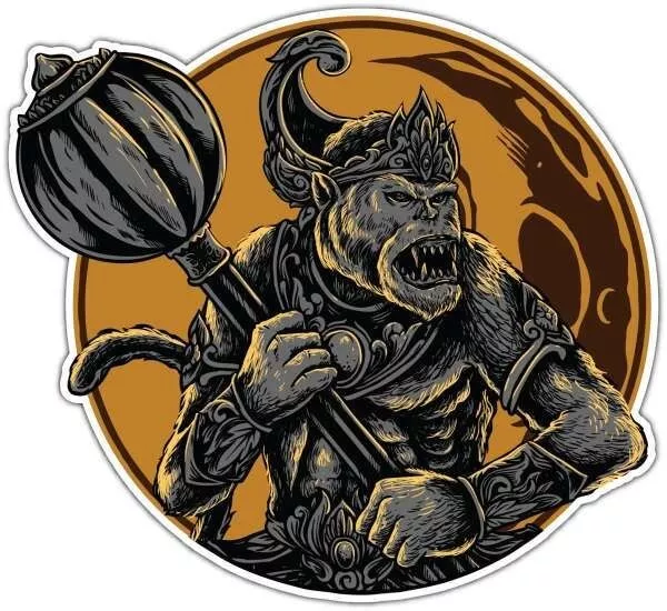 Hanuman The King Of Monkey Car Window Stickerphone Decal Water Bottle ...