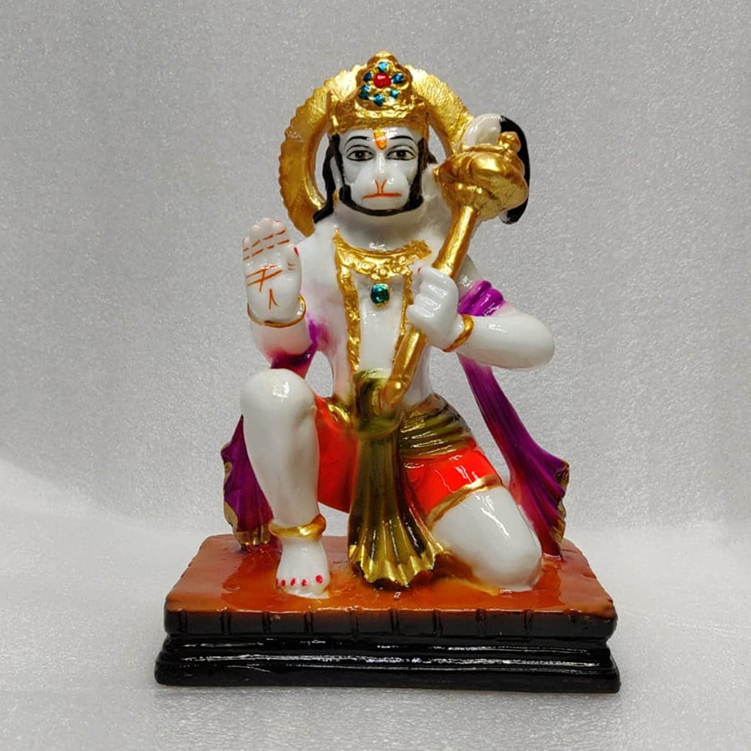 Hanuman Statue Hindu God of Strength Figurine Small Indian Idol ...