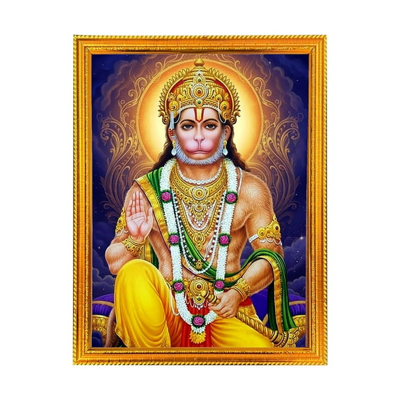 Hanuman ji -Religious God Photo Frame for Home & Pooja Room Decor ...