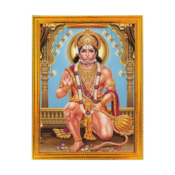 Hanuman ji -Religious God Photo Frame for Home & Pooja Room Decor ...