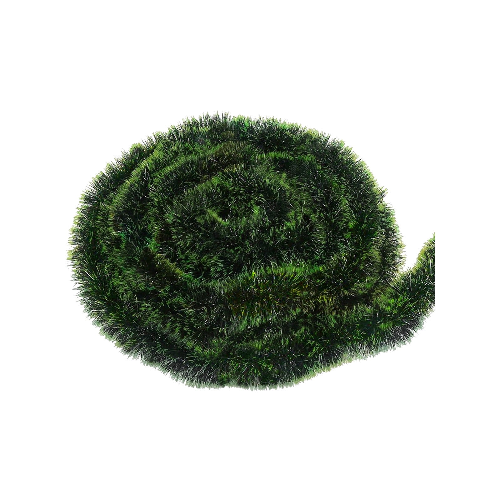 Hanwen 49FT Green Christmas Tinsel Garland with LED Lights Artificial Christmas Pine Decorative ...