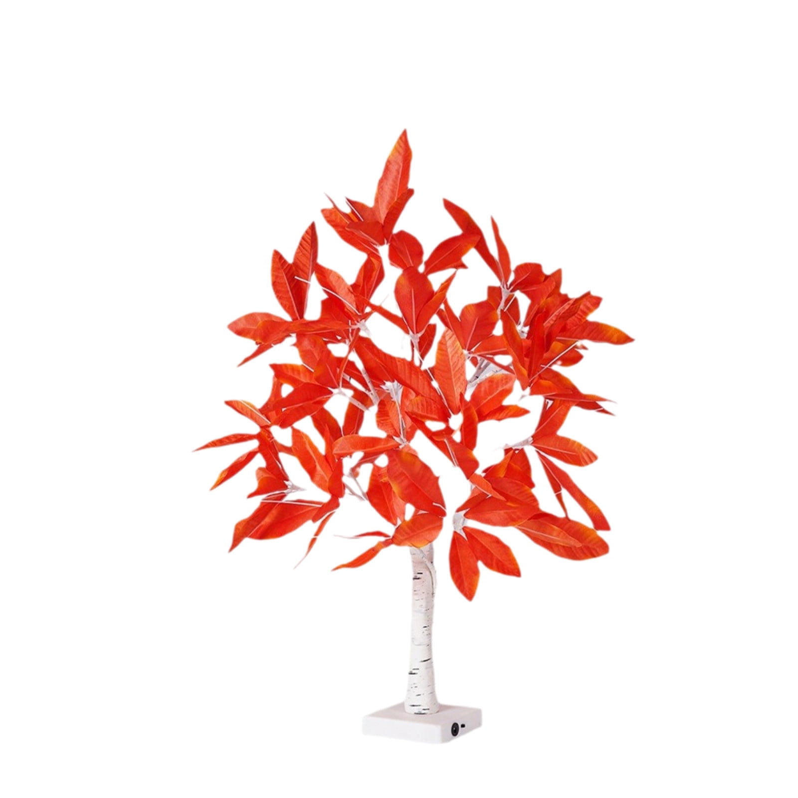 Hanwen Christmas Tree for Home Decor, 23.6inch Tabletop Tree with LED Lights, White Birch Tree ...