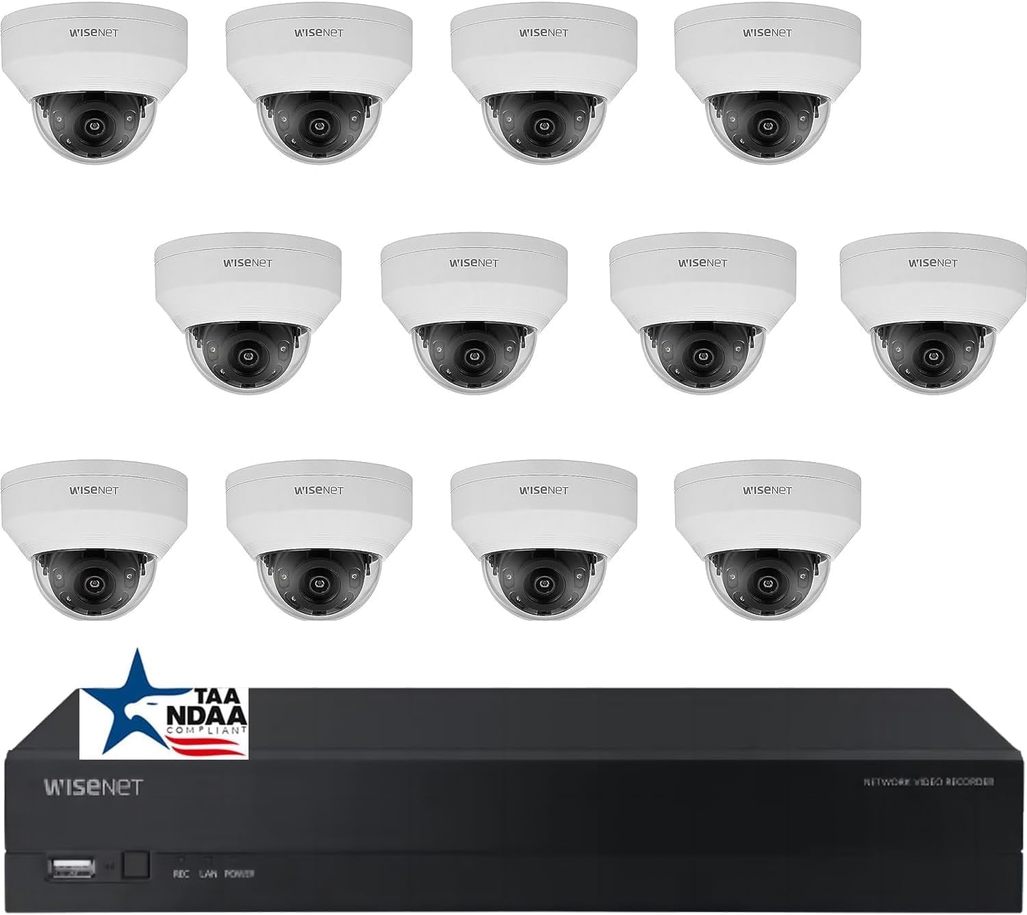 Hanwha A-Series 16 Channel PoE IP Camera System, NDAA TAA Compliant for ...