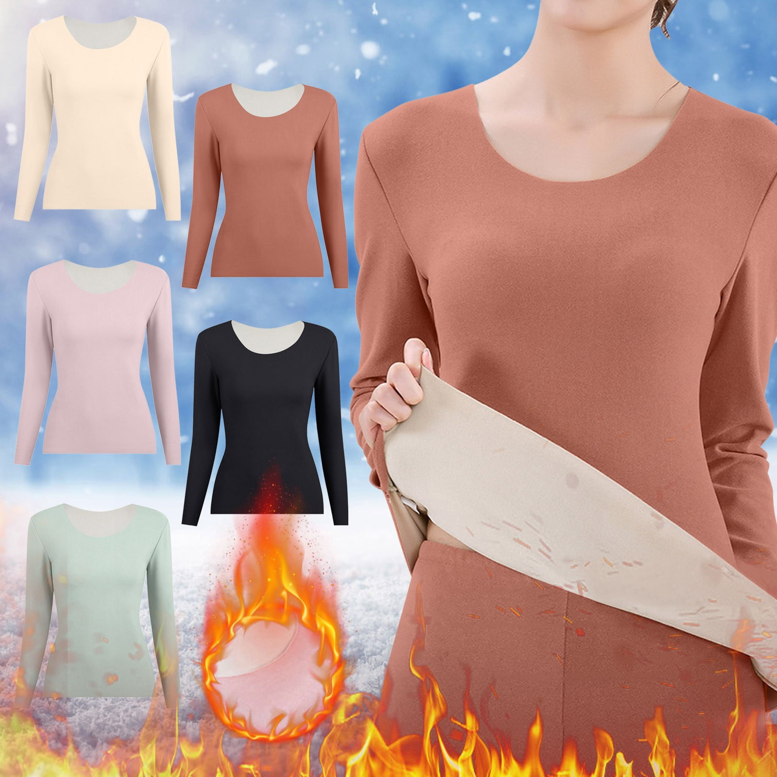 Hanzidakd Autumn Winter Warm Plus Size Thermal Underwears Compression ...