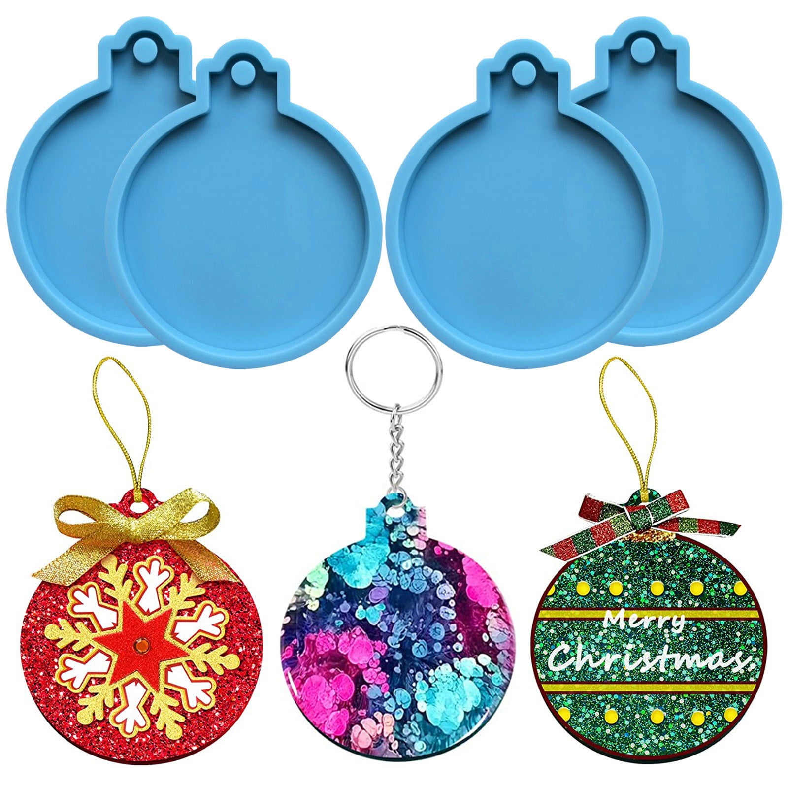 Hanzidakd Christmas Decorations DIY Silicone Molds Christmas Resin ...