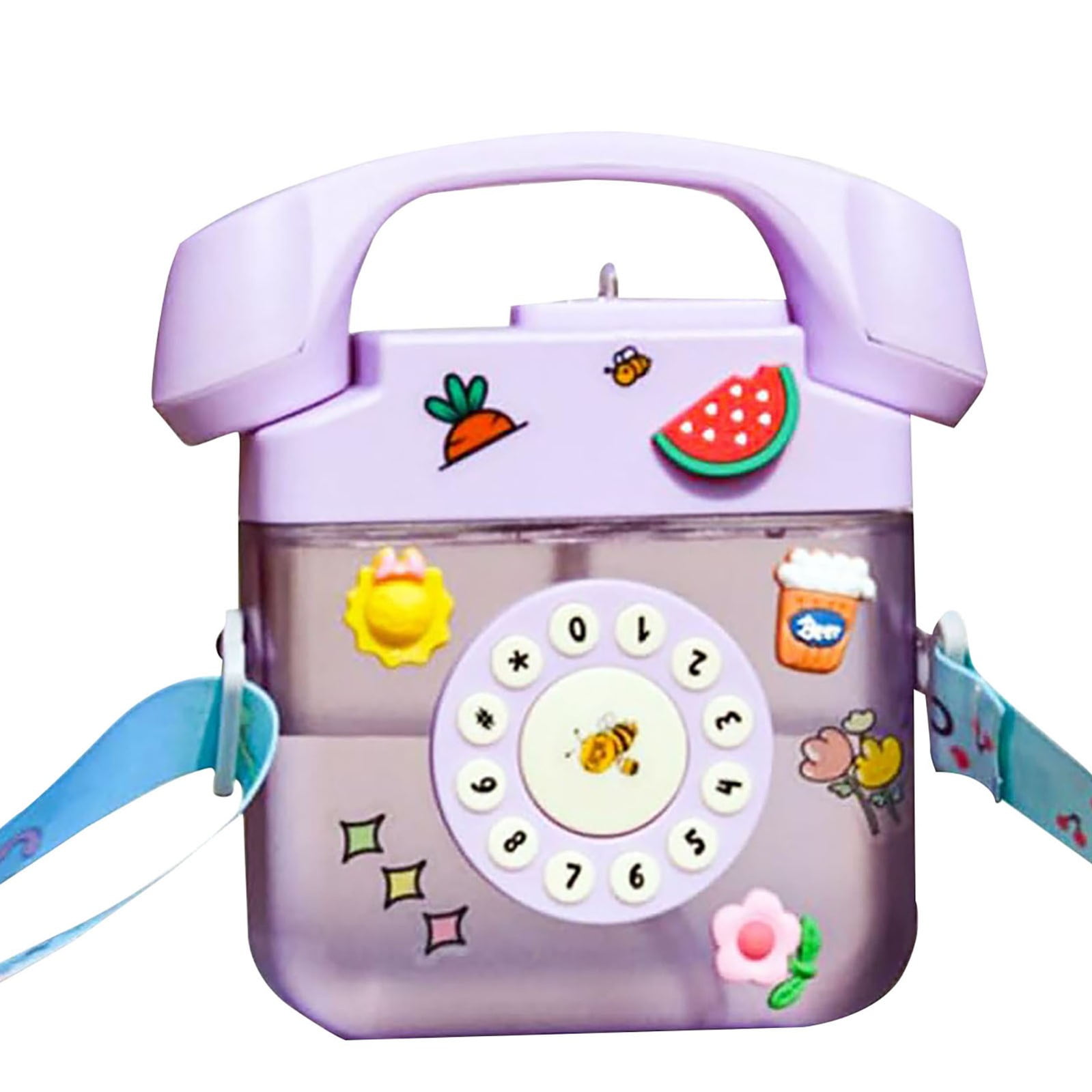 Hanzidakd Glass&Bottle 400ML Creative Retro Telephone Shape Water ...