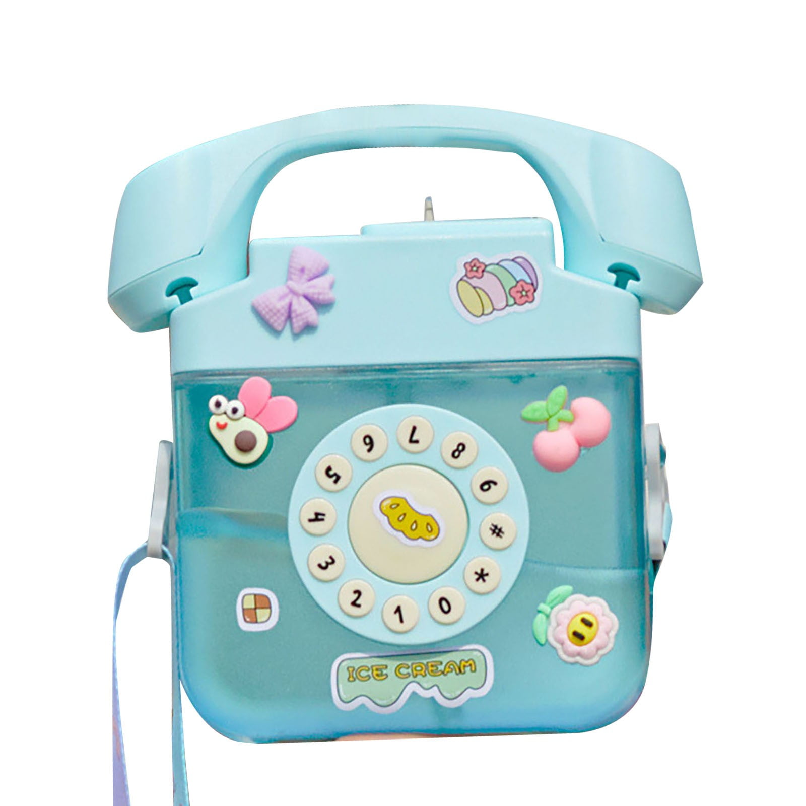 Hanzidakd Glass&Bottle 400ML Creative Retro Telephone Shape Water ...