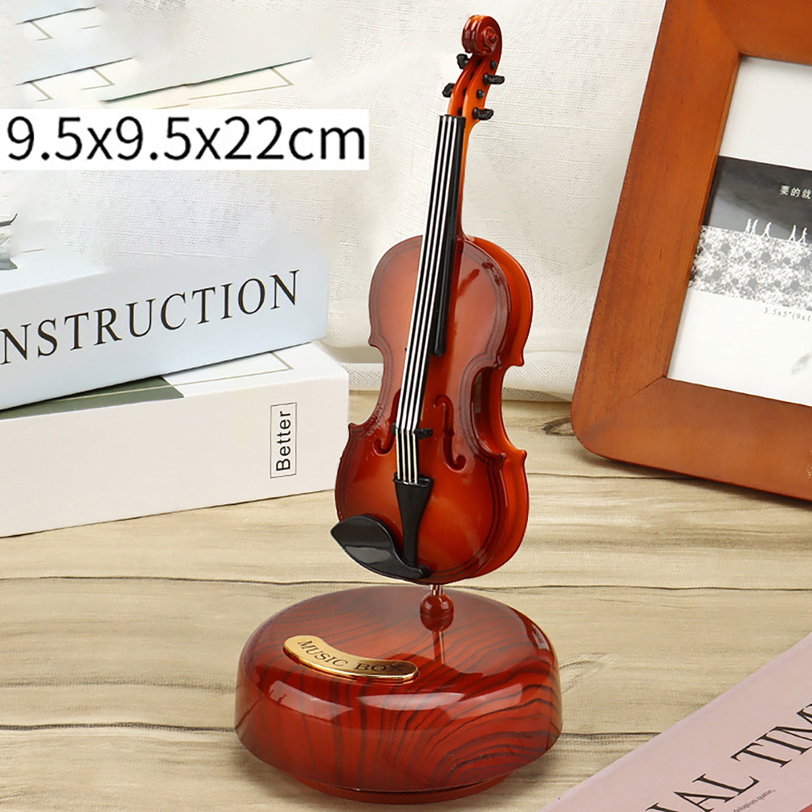 Hanzidakd Music Boxes Wood Mini Sewing Machine Music Box Sewing Machine ...