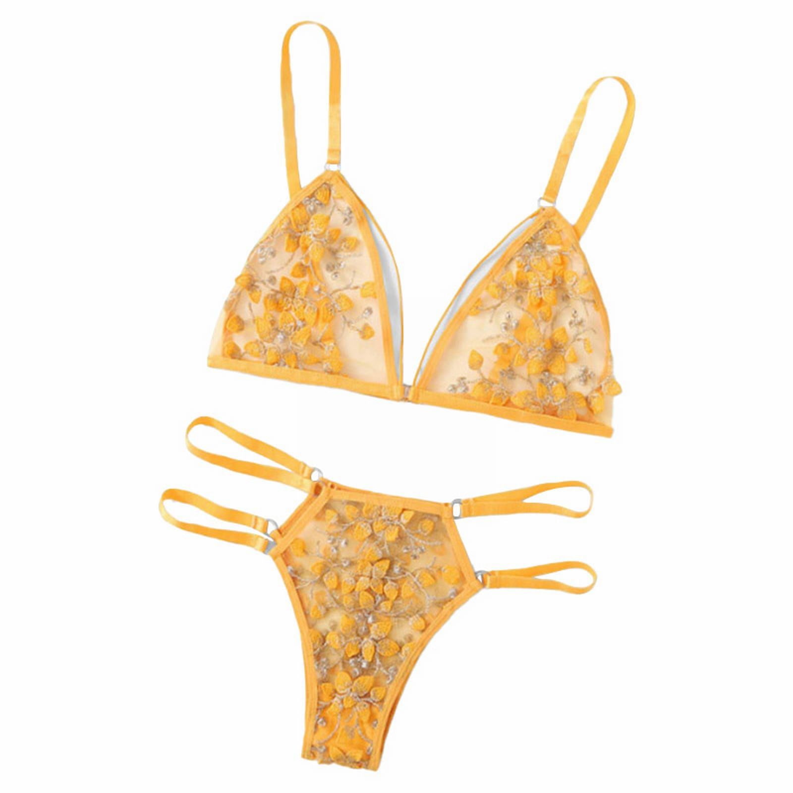 Hanzidakd Plus Size Lingerie For Women Womens Floral Embroidery