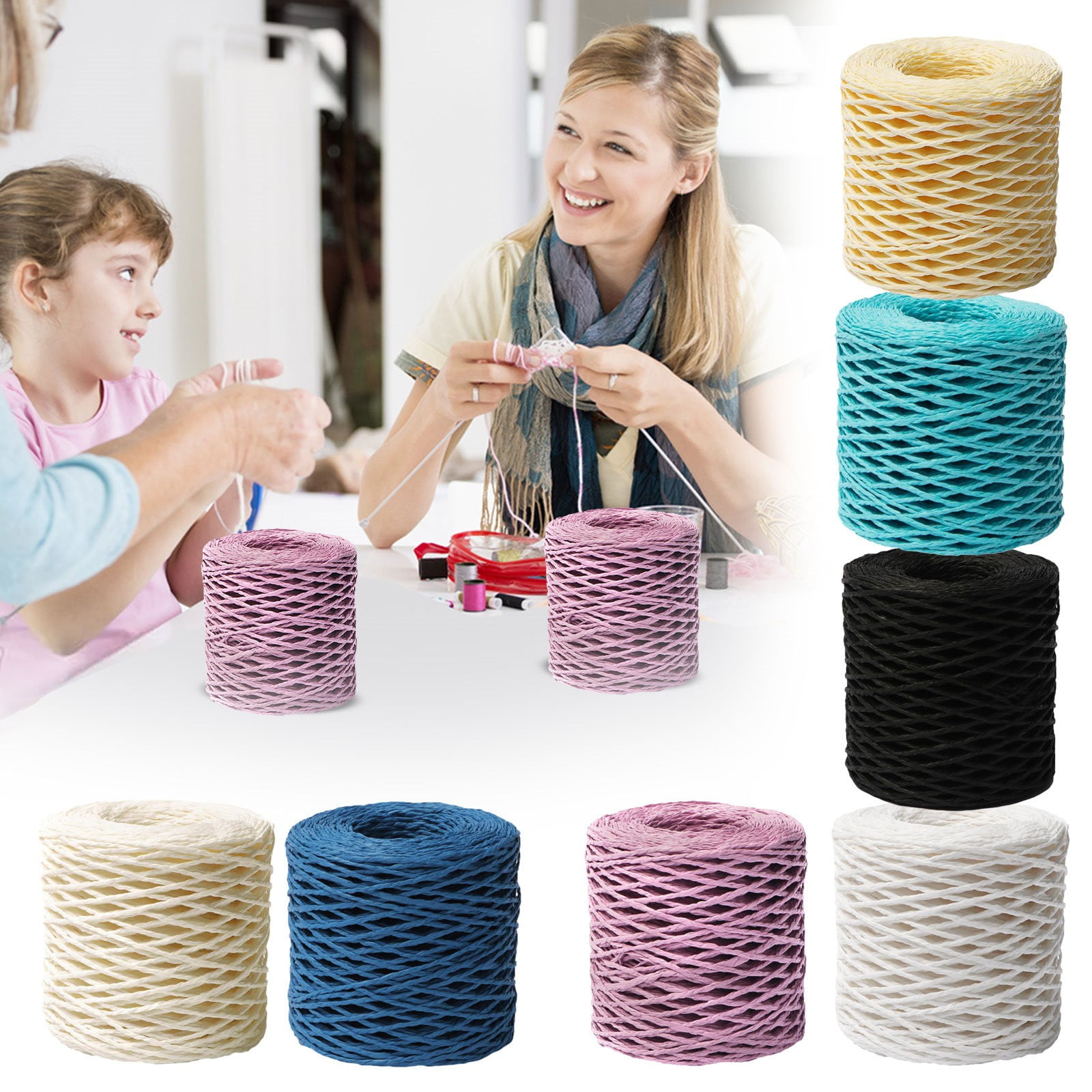 Hanzidakd Raffia For Crafts 150m Natural Raffia Yarn Raffia Yarn For ...