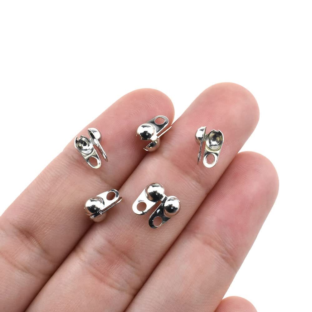 Hao Pro Open Bead Tips Knot Covers with 2 Close Big Enough Loops Cup 2 ...