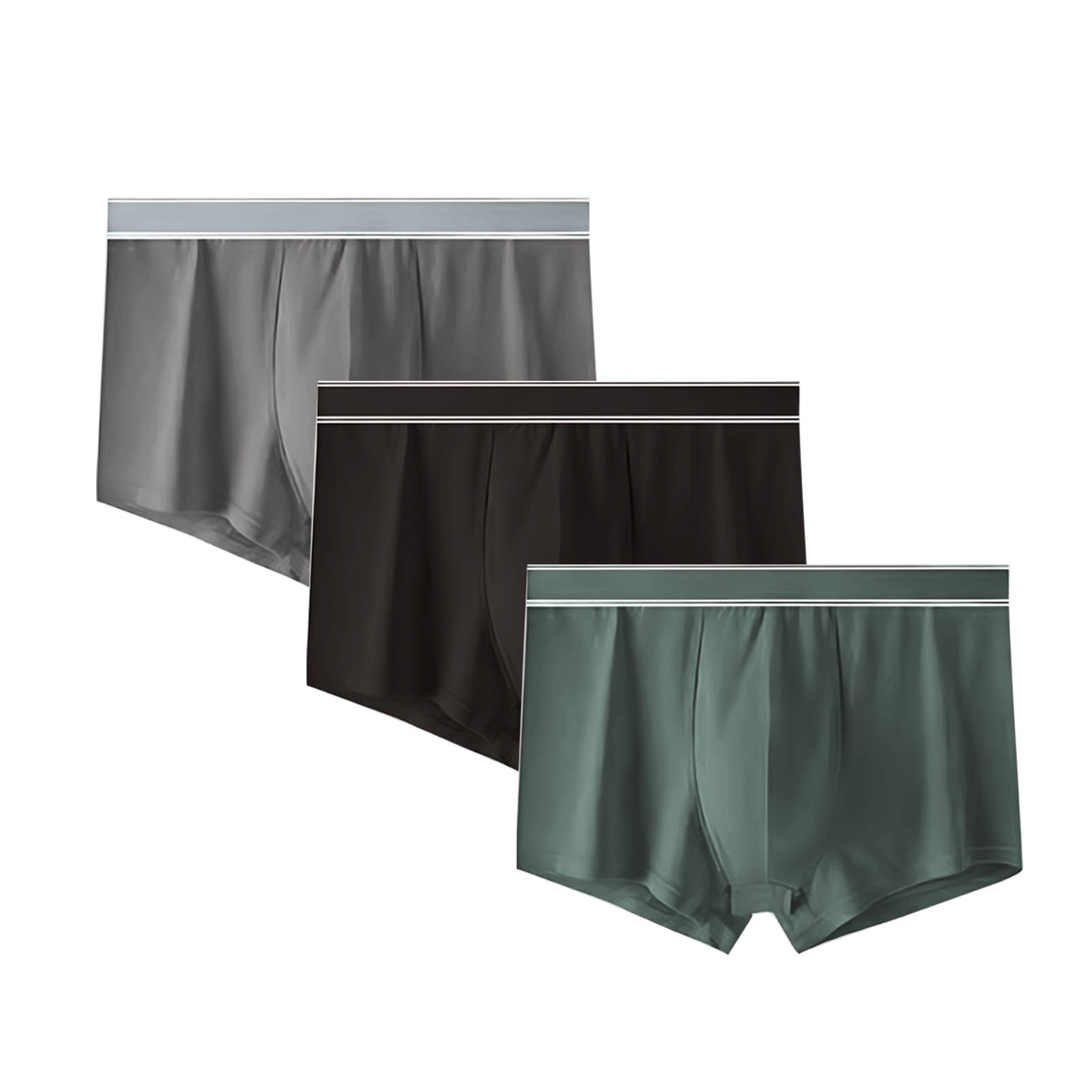 HaoXianJian 3Pc Underwear for Men Leg Trunks Boxers Briefs Breathable ...